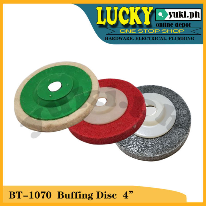 BT-1070 BUFFING CLOTH WHEEL DISC 4inch COTTON/NYLON FIBER BUFFING ...