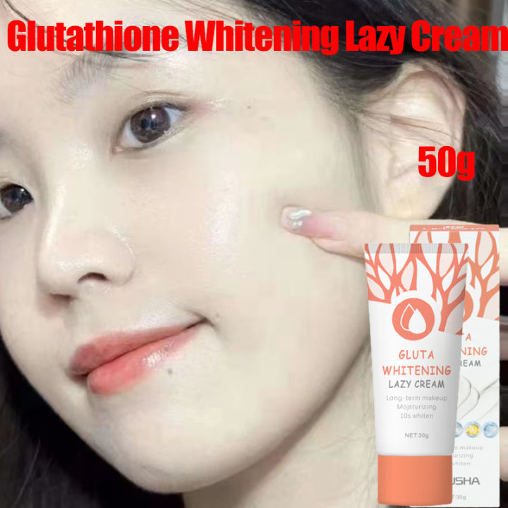 Gluta Whitening Lazy Cream Original for Face 30g Brighten Skin Tone ...