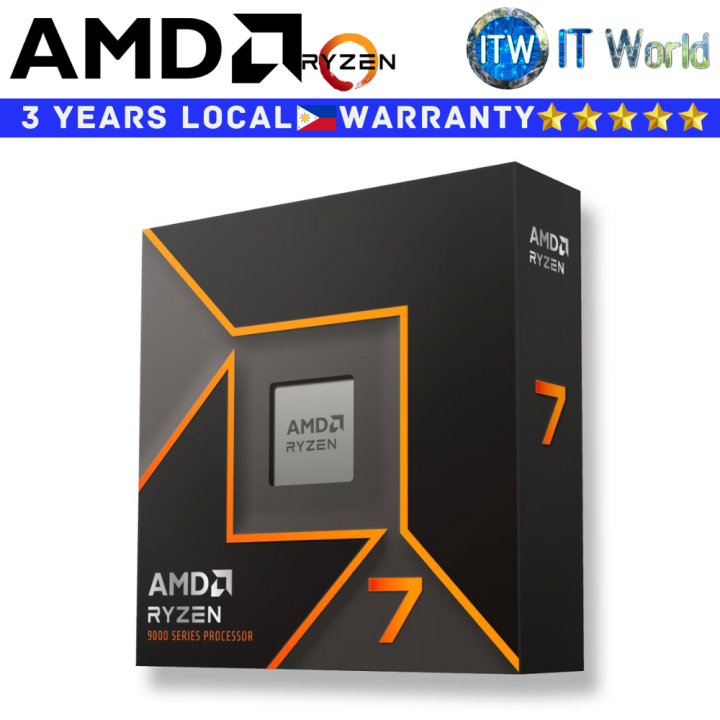Itw | AMD Ryzen 7 9700X 8-Cores 16-Threads Desktop Processor without Cooler | Lazada PH