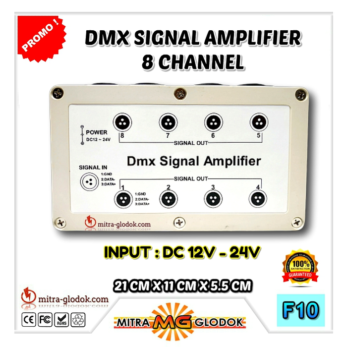 DMX SIGNAL AMPLIFIER LED STRIP NEON FLEX RGB FULL COLOR DC 12V - 24V 8 ...
