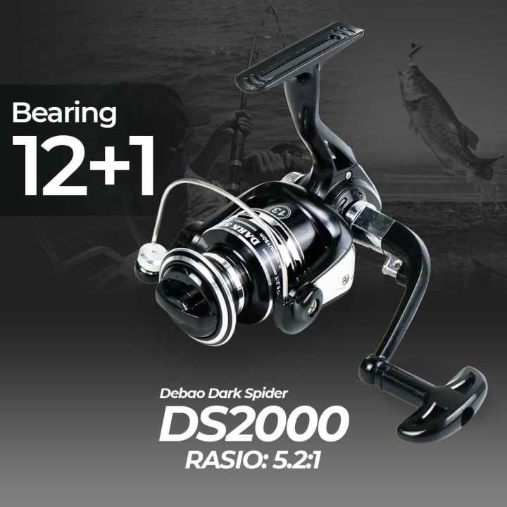 Debao Dark Spider DS2000 Spinning Reel Pancing 5.2:1 12+1 Ball Bearing ...