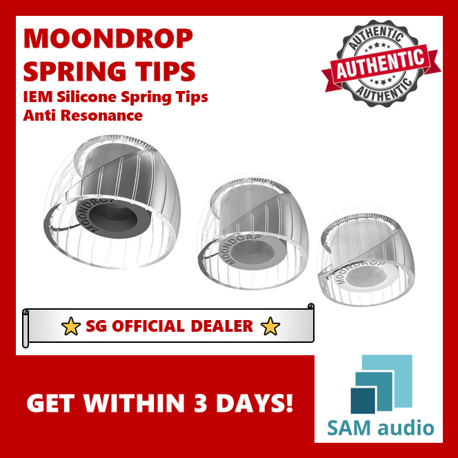 [🎶SG] Moondrop Silicone Spring Tips, IEM Silicone Soft Earphone Ear ...