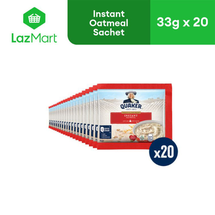 Quaker Instant Oatmeal Sachet 33g - Pack of 20 | Lazada PH