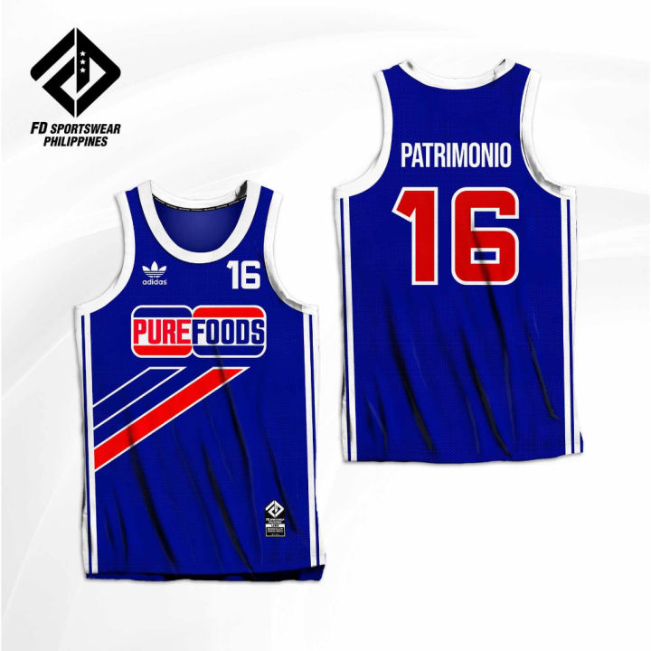 PUREFOODS PBA RETRO BLUE PATRIMONIO YAP PINGRIS SIMON FIBA FULL ...
