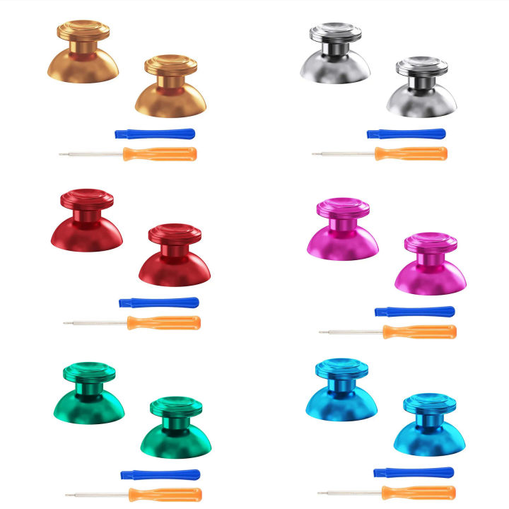 eXtremeRate Custom Metal Thumbsticks for PS5 Controller, Replacement ...