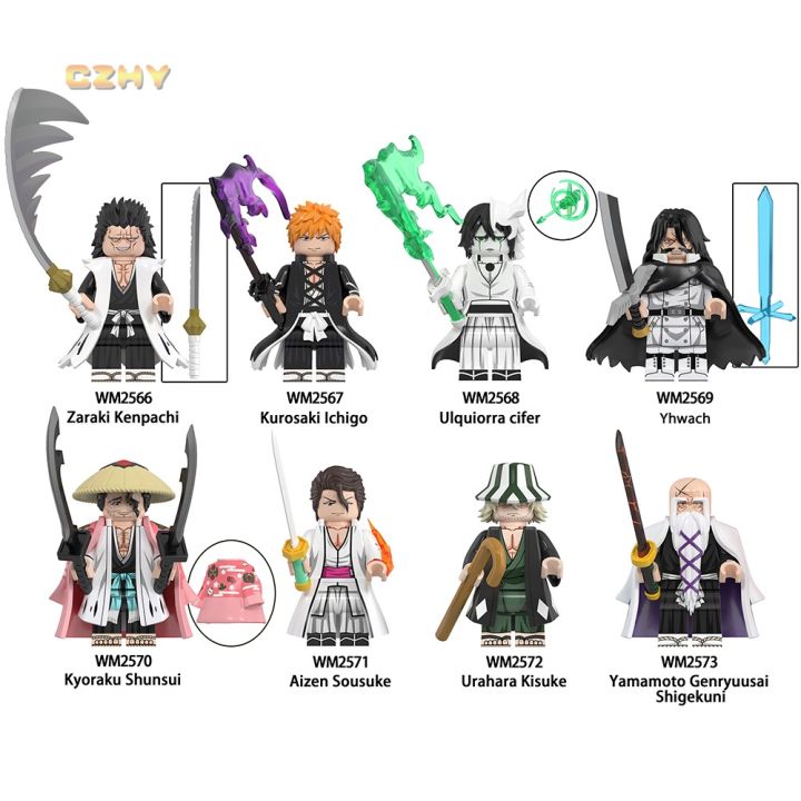 Anime BLEACH Hitsugaya Kurosaki Kuchiki Minifigs Building Blocks Toys ...