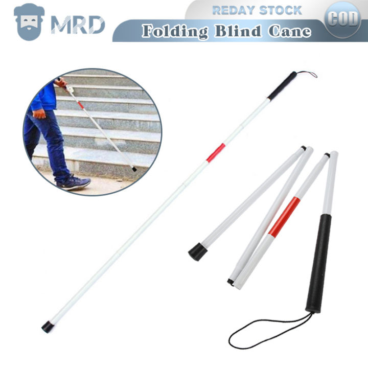 Folding Blind Walking Stick Aluminum Reflective Cane Blind Walking ...
