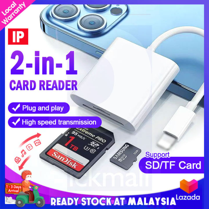 Sd Card Reader for Phone Camera,Dual Card Slot Memory Card Reader ...