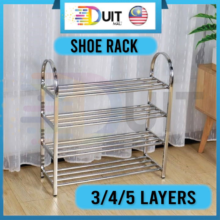 DM Stainless Steel Multilayer Space Saving Stackable Shoe Shelf ...