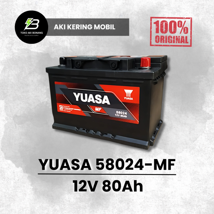 Aki mobil Yuasa 58024-MF (12V 80Ah) | Lazada Indonesia