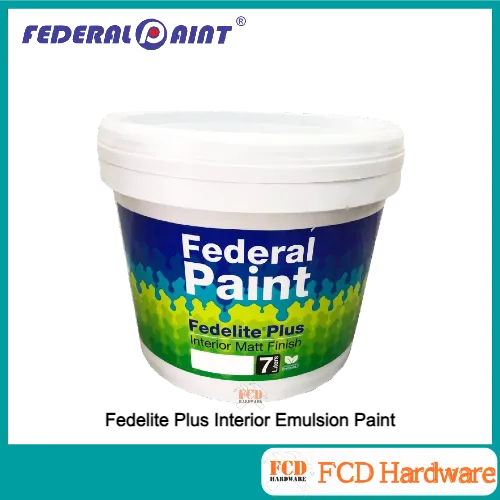 FEDERAL PAINT [7Litre] 7701 white Fedelite Plus Interior Emulsion Paint ...