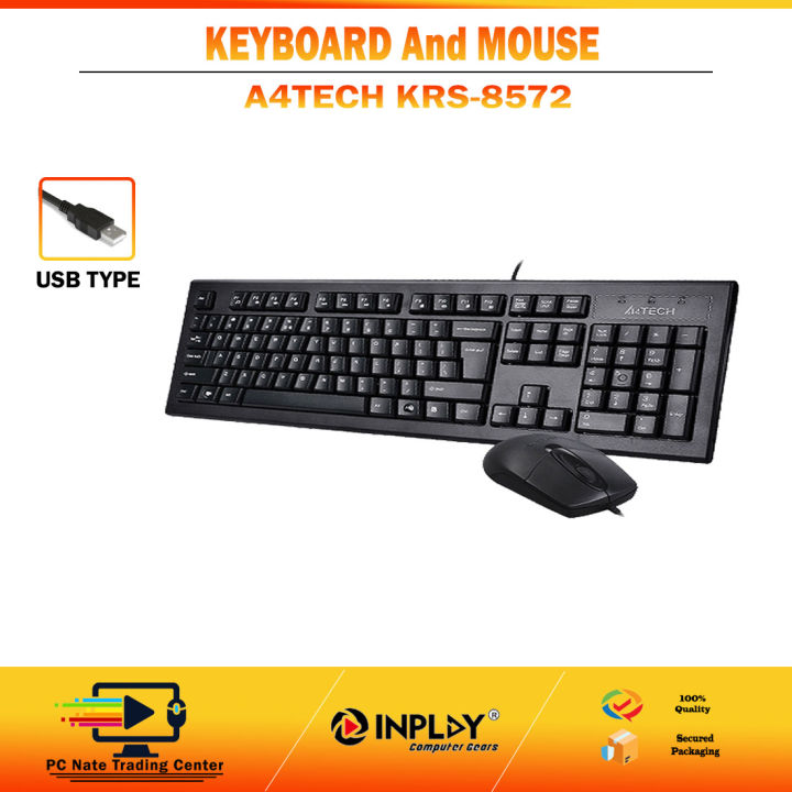 A4Tech Keyboard and Mouse KRS-8572 USB Type Wired Original | Lazada PH