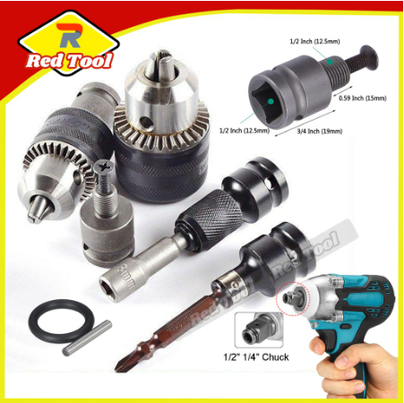 2-13mm professional heavy duty keyless drill bit adapter, 1/2"-20UNF ...