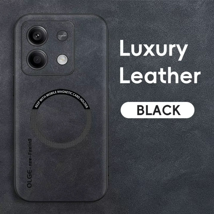 Magnetic Leather Phone Cases For Xiaomi Redmi Note 13 14 12 11 10 Pro ...