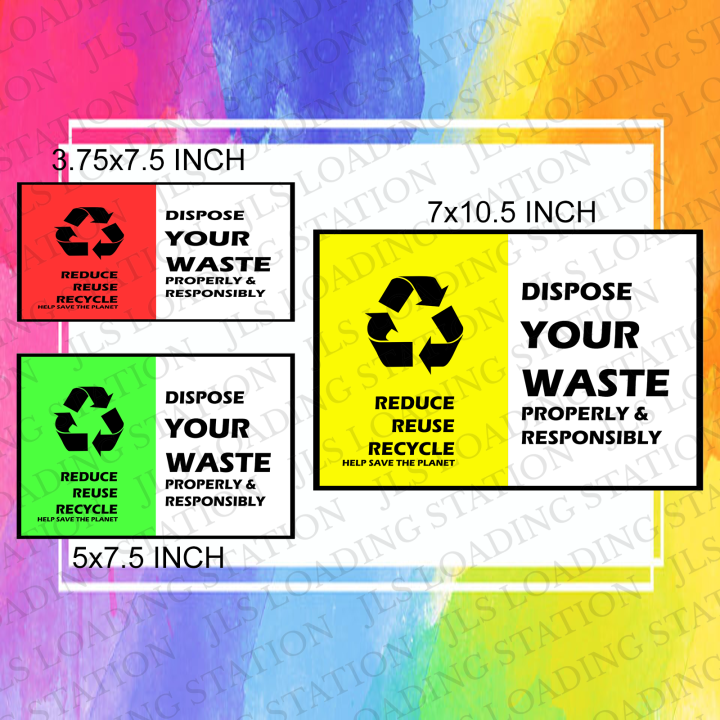 DISPOSE YOUR WASTE SIGNAGES (LAMINATED/PVC) SIGNAGE | Lazada PH