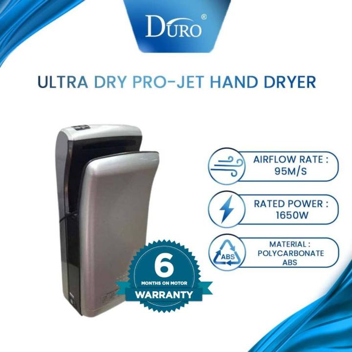 Duro Ultra Dry Pro-Jet Hand Dryer 9804 High Speed Hand Dryer | Lazada