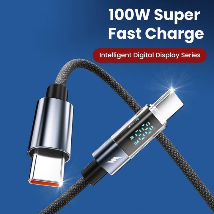 Original 100w Fast Charging Cable Digital LCD Display Quick Charge Data ...