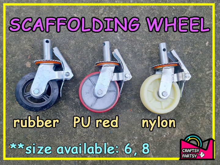 (PER PIECE) Pushcart Wheel/ Scaffolding Rubber Wheel Heavy Duty ...