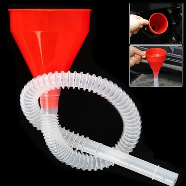 Long Pipe Refueling Funnel Telescopic Extension Detachable Hose Filling ...