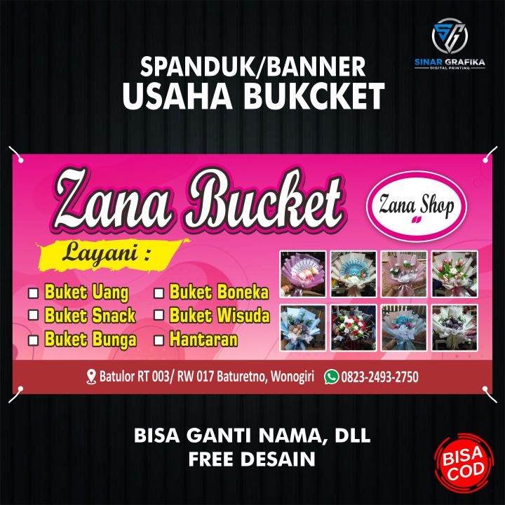 Cetak Spanduk Usaha Buket | Cetak Banner Jualan Buket keren | Spanduk ...