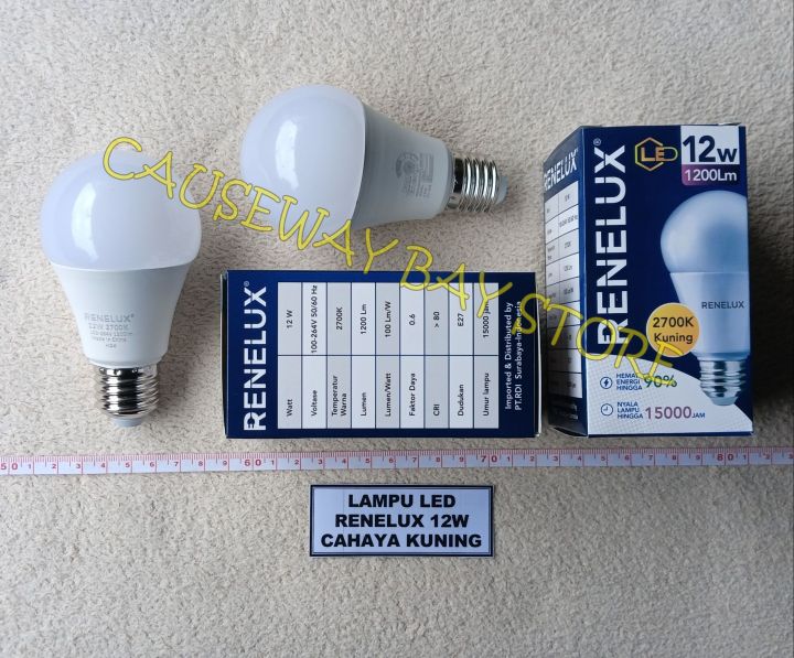 LAMPU LED 12W RENELUX 2700K KUNING | Lazada Indonesia