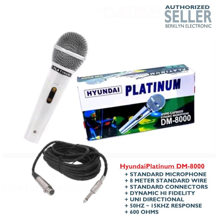 Hyundai Platinum DM-8000 Dynamic Microphone + 8 Meter Standard Mic Cable | Lazada PH