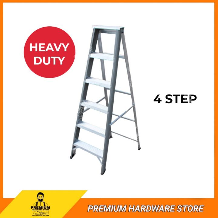 PREMIUM 4 Steps Aluminum Heavy Duty Single Sided Ladder Tangga Lipat ...