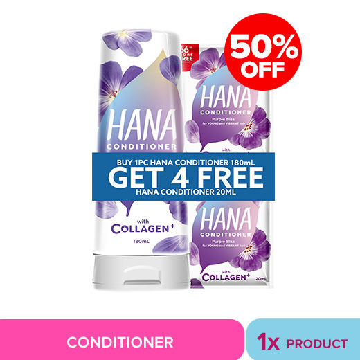 Hana Conditioner Purple Bliss 180ml with FREE 4 pcs of 20ml | Lazada PH