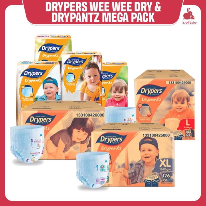 [Carton Deal] Drypers Drypantz and Mega Pack Diapers M/L/XL/XXL Size ...