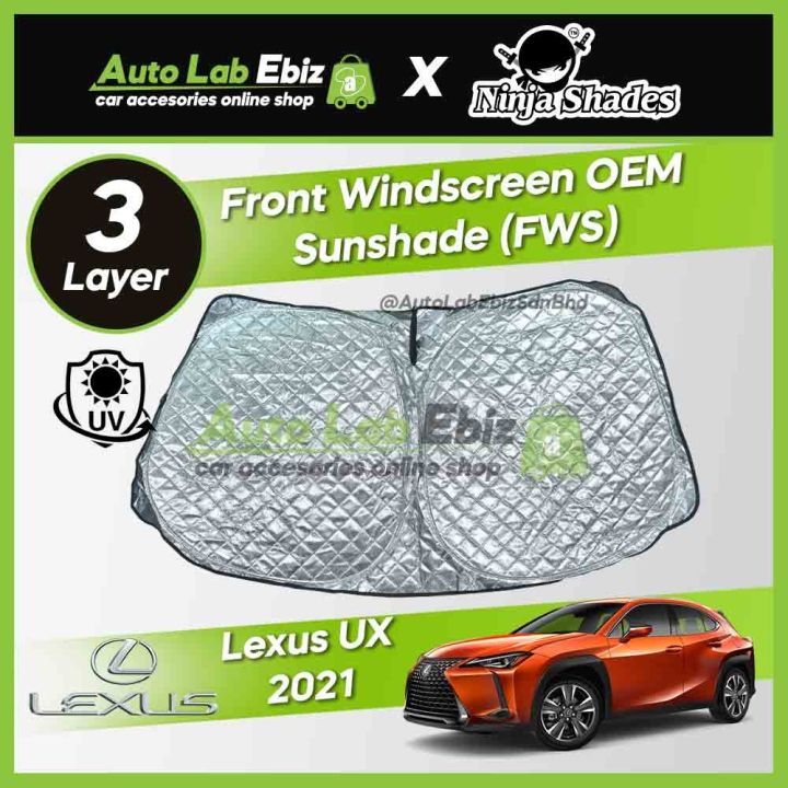 Lexus UX 2021 NinjaShades 3 Layer Front Windscreen OEM Sunshades Foldable (FWS) | Lazada