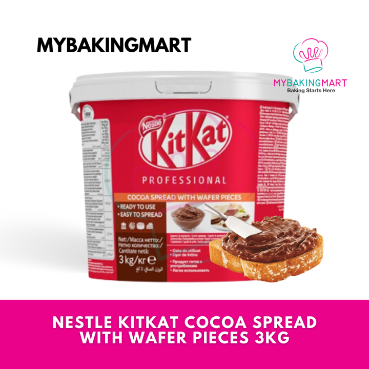 Mybakingmart | Nestle Kitkat Cocoa Spread With Wafer Pieces 3kg - Expiry Date: Aug 2024 | Lazada