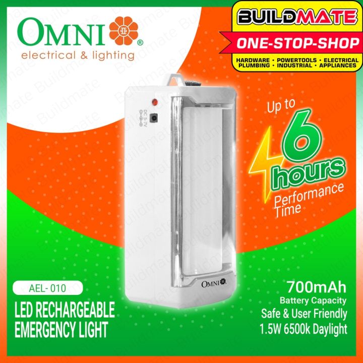 BUILDMATE Omni LED Rechargeable Emergency Light 1.5W / 1.8W / 1W+2W Handheld Flashlight LED ...