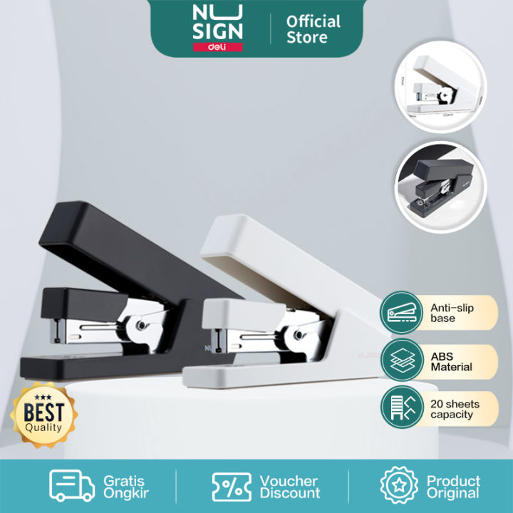 Nusign Effortless Stapler / Staples Hemat Tenaga Kapasitas 20 Lembar ...