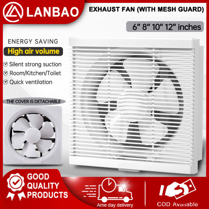 Wall Mounted Exhaust Fan 6/8/10/12 Inch Exhaust Fan Home Kitchen ...