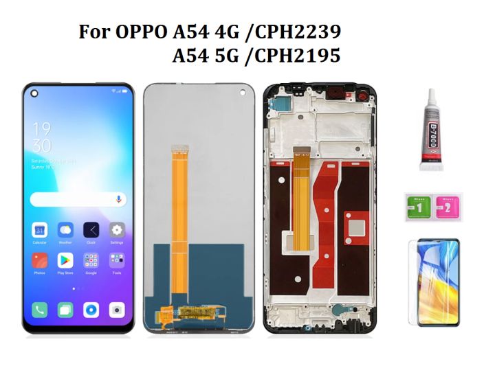 LCD with Frame For OPPO A54 4G A54 5G LCD Display Touch Screen Digitizer Assembly Monitor ...
