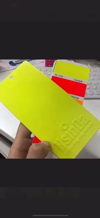 RAL1026 Fluorescent Neon Yellow Epoxy Polyester Powder Coating Spray ...