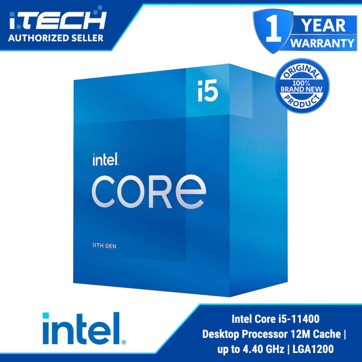 Intel Core i5-11400 11th Gen Desktop Processor 6 Cores (12 threads) 12M ...