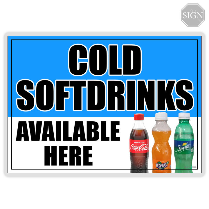 Cold SoftDrinks Sari Sari Store Sign - Laminated Signage Label - A4 ...