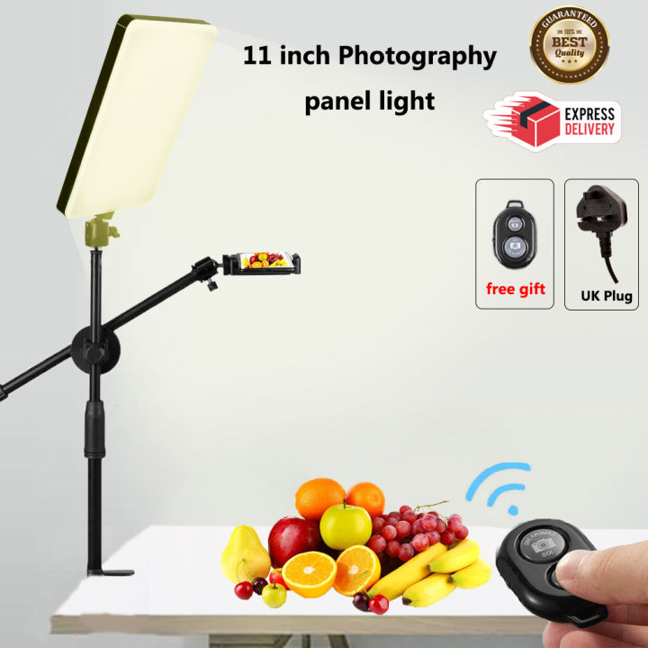 LED Panel Light Dimmable Fill Lamp With Phone Holder Stretchable ...