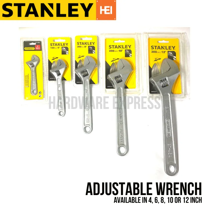 Stanley Adjustable Wrench 4" (87-430) 6" (87-431) 8" (87-432) 10" (87 ...
