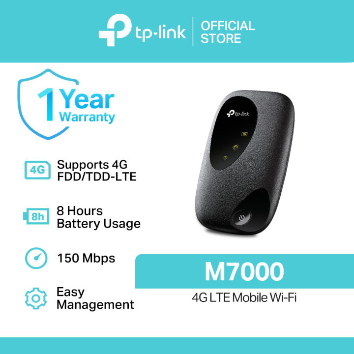 TP-Link M7000 2000 mAh Rechargeable Battery 4G LTE Mobile Wi-Fi | Mobile WiFi | 4G | FDD | TDD ...