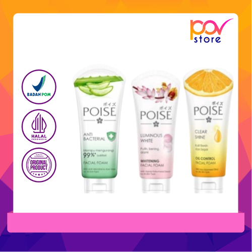 POISE FACIAL FOAM 100GR SERIES | SABUN PEMBERSIH WAJAH All VARIANT |POV ...
