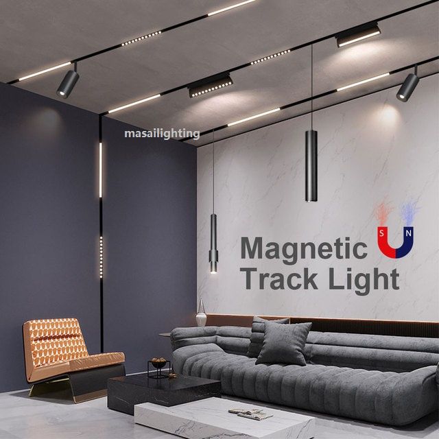 New Smart Modern LED Magnetic Track Light Lighting Recess Linear Grill ...
