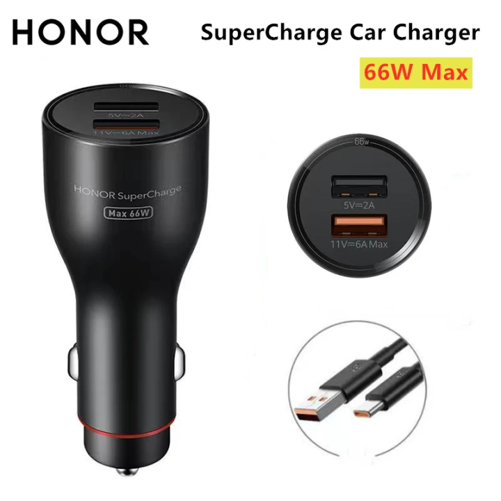 Original Honor SuperCharge Car Charger (Max 66 W) with Type-C Cable | Lazada