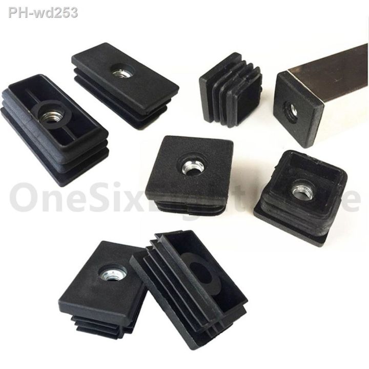 Black PE PP Plastic Rectangular/Square Blanking End Caps Pipe Tube ...