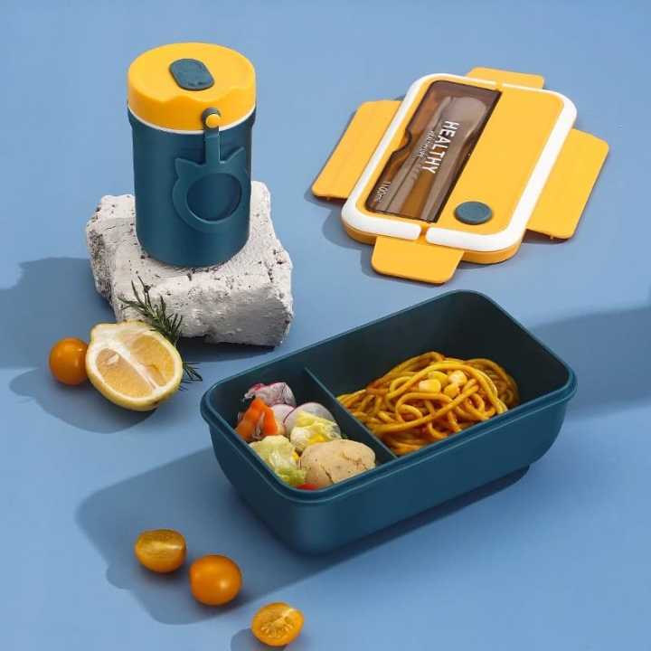Lunch Box Bento / Kotak Makan / Tempat Makan 1100 ML BPA FREE | Lazada ...