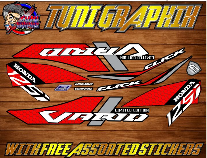 CLICK 125 V2 VARIO HONEYCOMB DECALS | Lazada PH