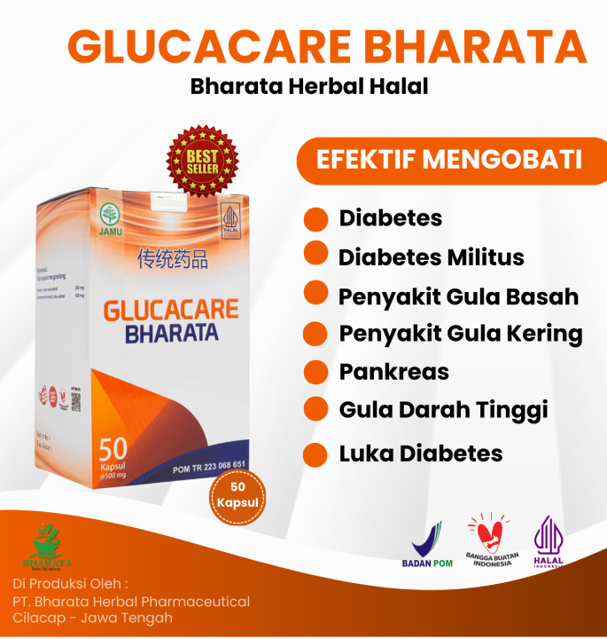 Glucacare Bharata Obat Herbal Diabetes Melitus/Kencing Manis ...