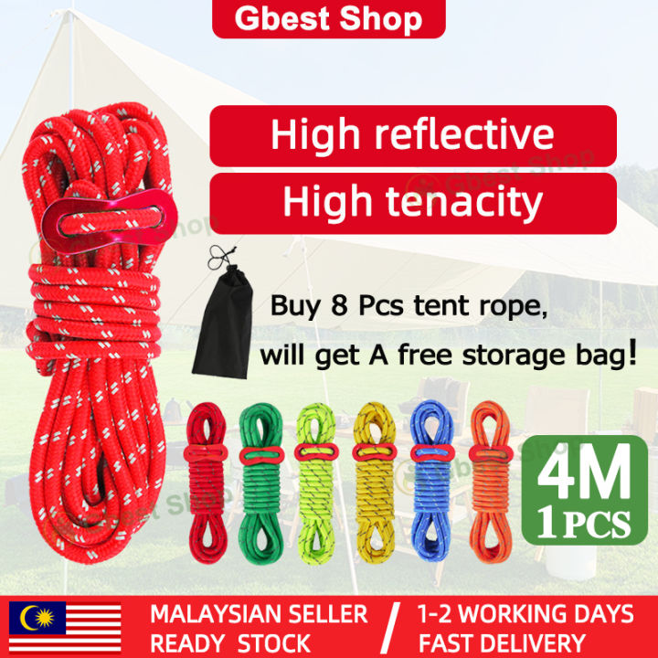 Gbest Tent Rope Guide Rope Reflector Diameter 4Mm Length 4M Aluminum ...