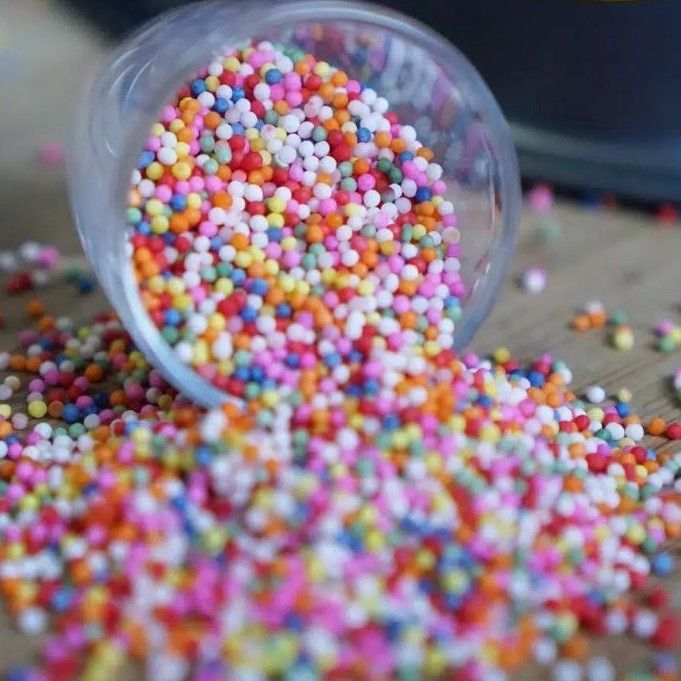READY 50 gram sprinkle confeti gula trimit taburan sprinkle warna mix ...